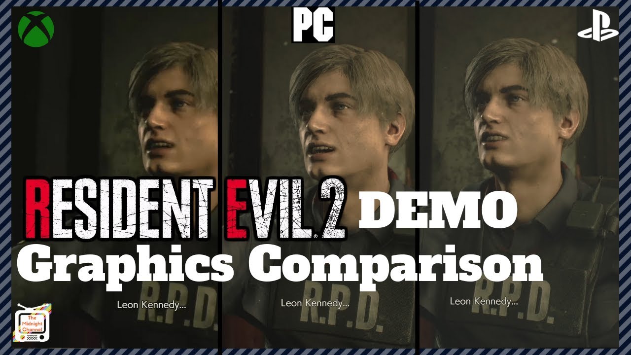 Resident Evil 2 Remake Xbox One/ PS4 Pro / PC Graphics Comparison - YouTube