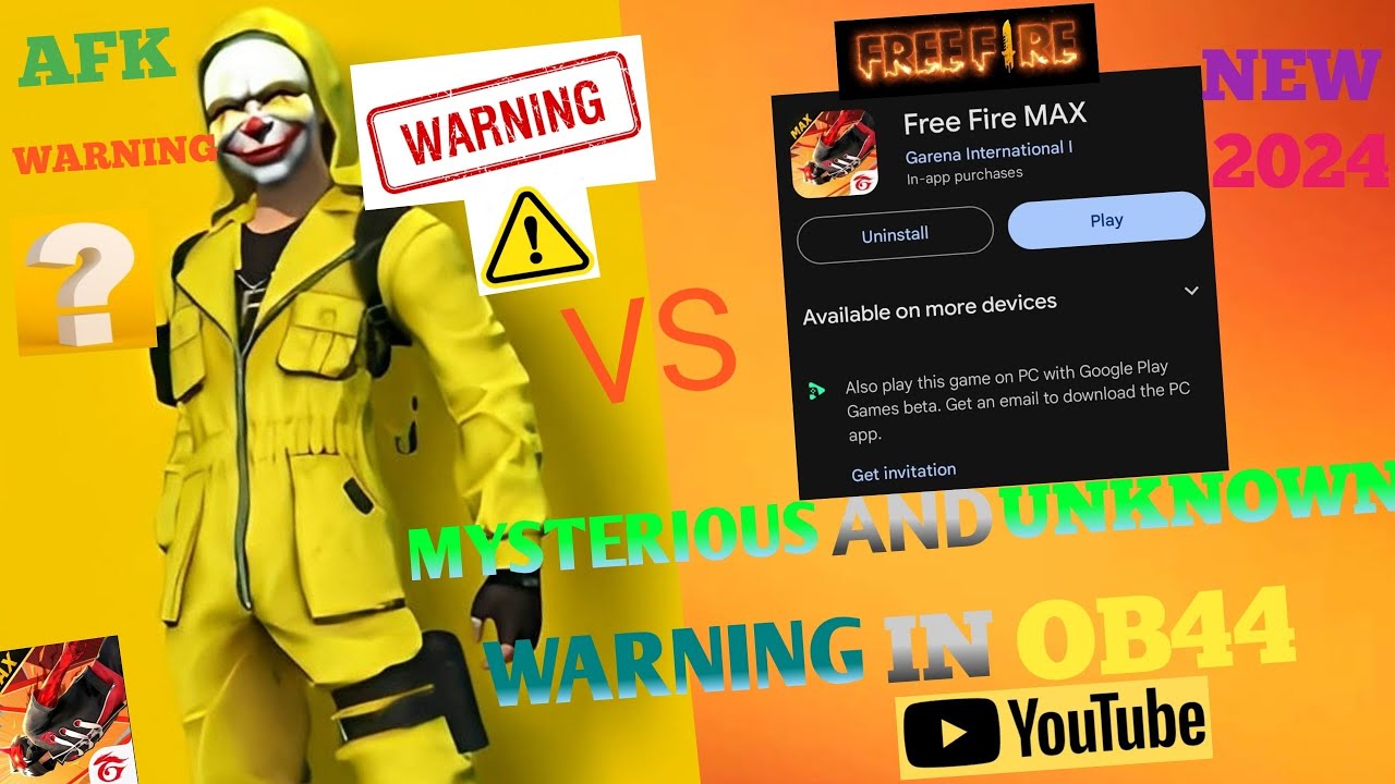 how to AFK warning in free fire ob 44 update 😮? - YouTube