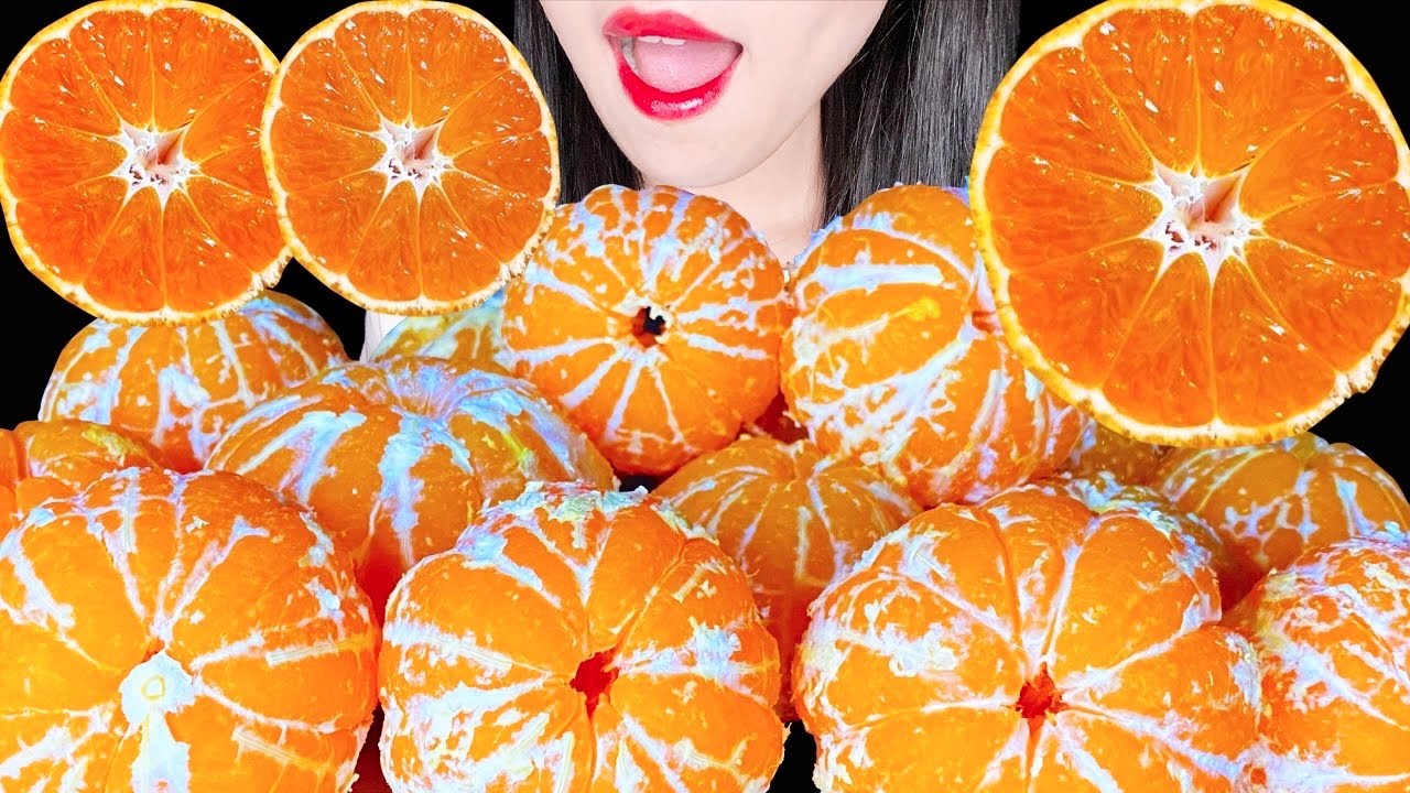 ASMR TANGERINE/귤 MUKBANG EATING SOUNDS🍊 - YouTube