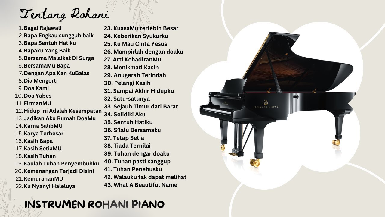 Instrumen Rohani Piano Menyejukan Hati #kristen #lagurohani # ...