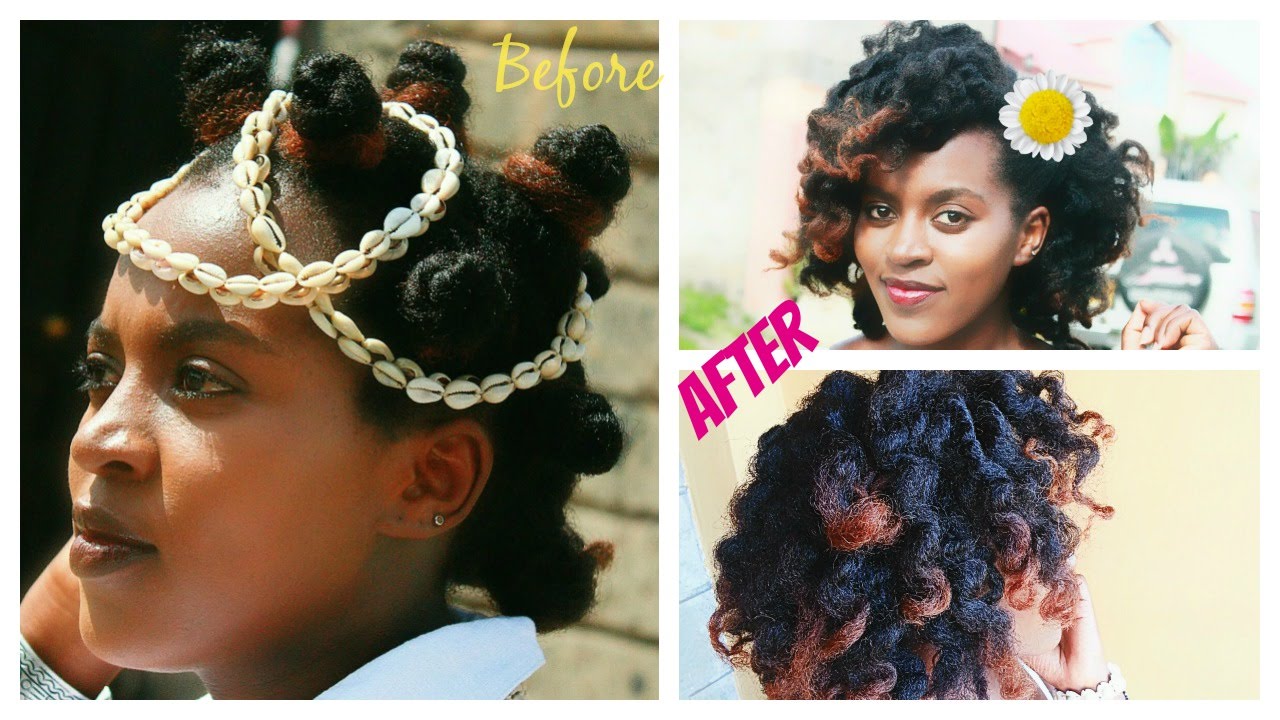 Bantu Knot Take Down | Natural Hair Part 2 - YouTube