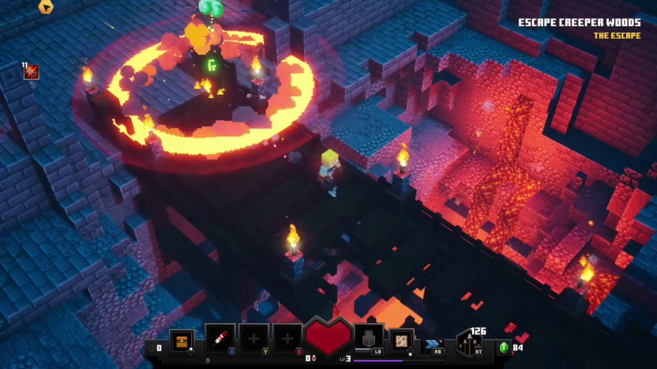 Minecraft Dungeons : Xbox One S Gameplay Part #4 (Creeper Woods) - YouTube