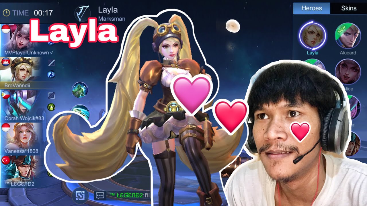 Layla ខ្ញុំស្រលាញ់Layla I’m fan Layla mobile Legend 😍#05 - YouTube
