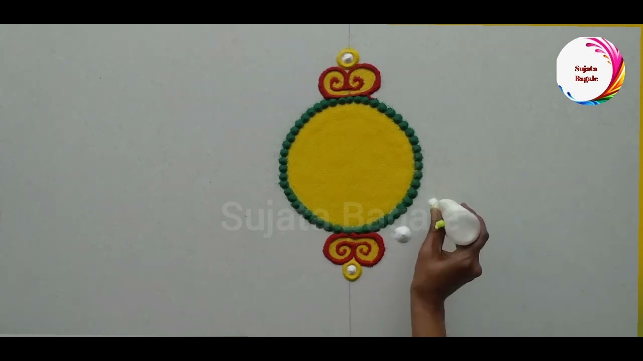beautiful welcome rangoli | easy welcome rangoli |simple flowers ...