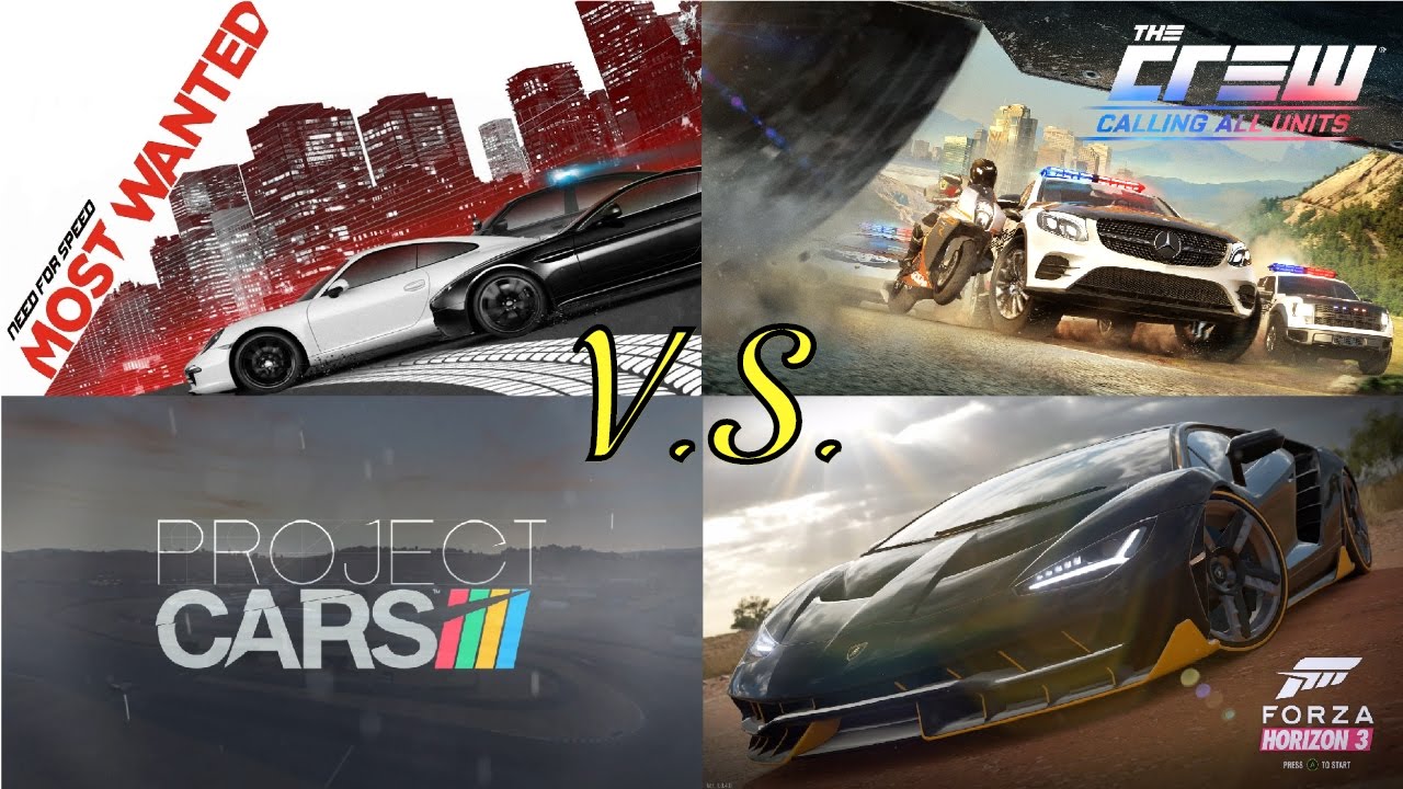 Need For Speed Most Wanted vs The Crew vs Project Cars vs Forza Horizon ...