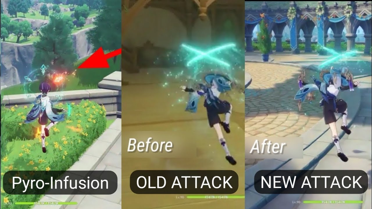 Scaramouche Pyro-Infusion & New Normal Attacks | GAMEPLAY Genshin ...