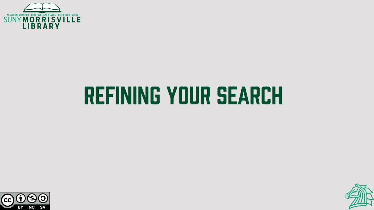 Refining Your Search - YouTube
