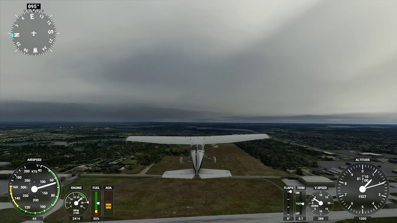 Cessna 172 with ILS & autopilot using analog instruments to Detroit ...