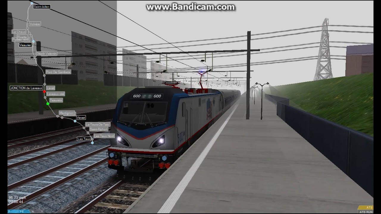 OpenBVE Amtrak ACS-64 on Foreign Tracks - YouTube