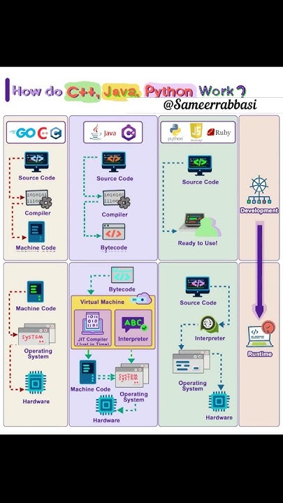 Hwo do C++ and Java And Python Work #shortvideo #shorts #short #shortsvideo #education #coding ...
