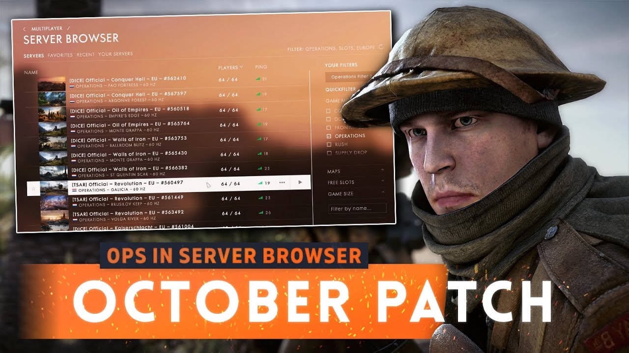 OPERATION IN SERVER BROWSER: IT FINALLY HAPPENED! - Battlefield 1 ...