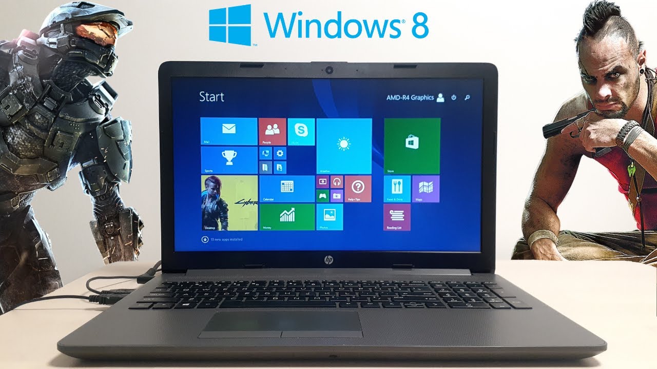 Windows 8 - Review & Gaming on Low End Laptop (AMD A6, Radeon R4 ...