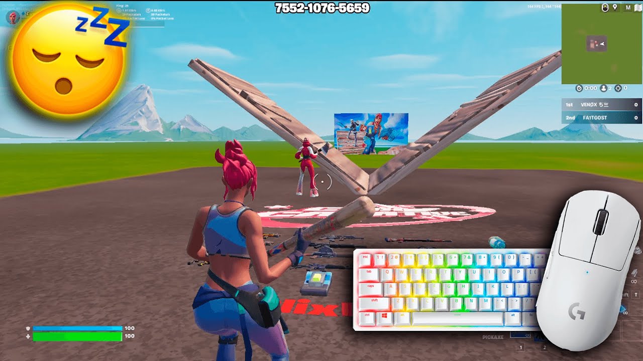 ASMR 😴 1v1 CLIX Build fight gameplay (Fortnite KBM ASMR) - YouTube