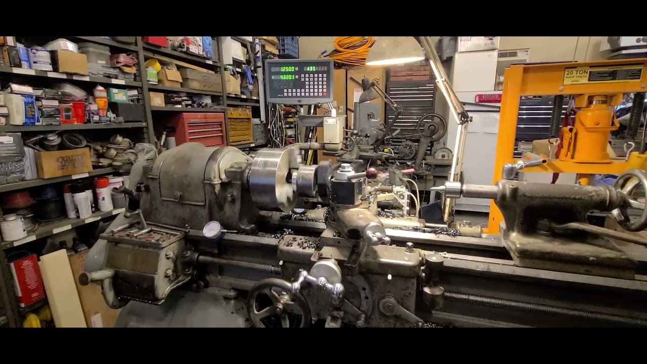 Machining HDPE water meter flange spacers on South Bend Lathe - YouTube