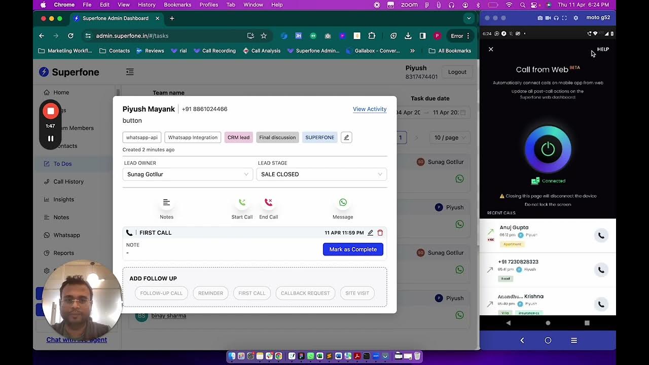 Superfone "Click to Call" Demo Hindi - YouTube