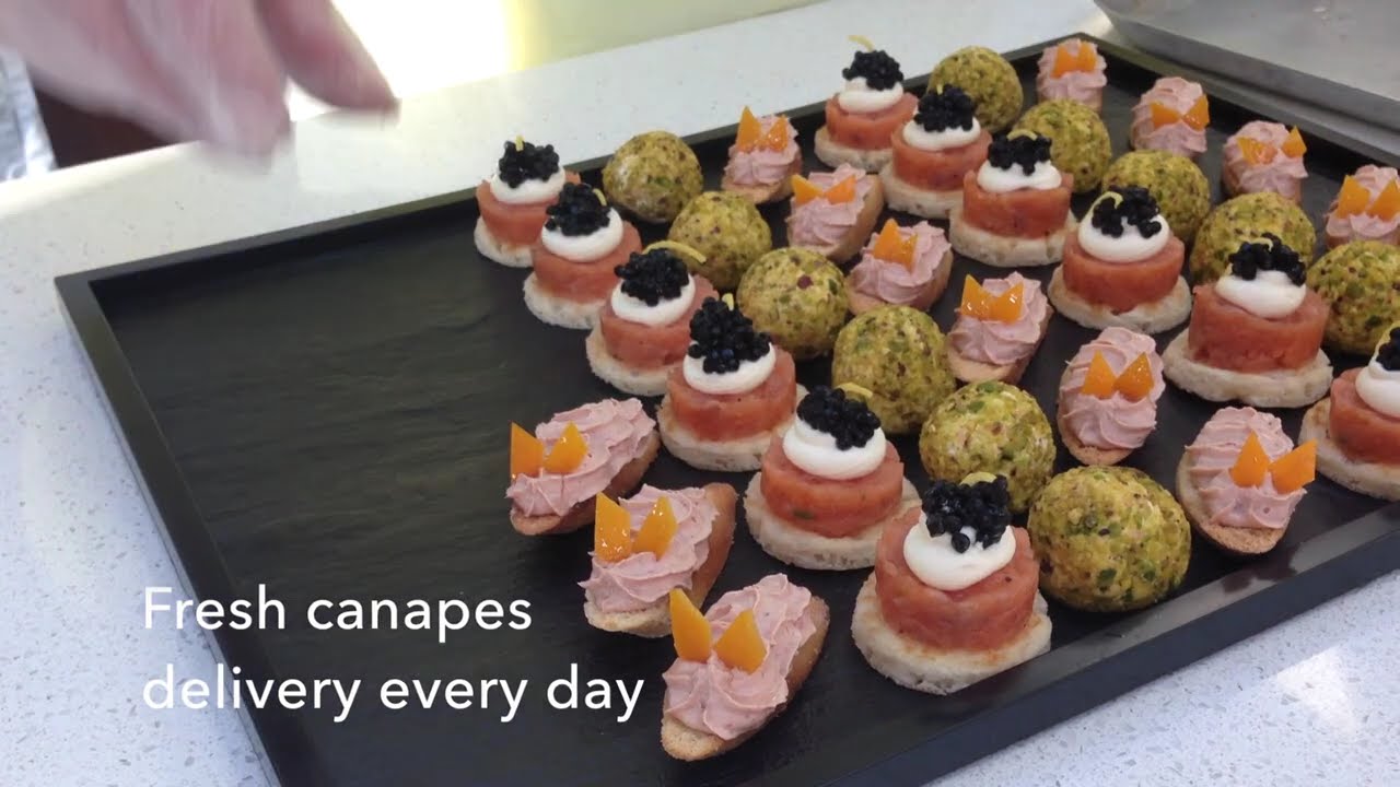Canapes on presentation tray by Ideal Party - YouTube