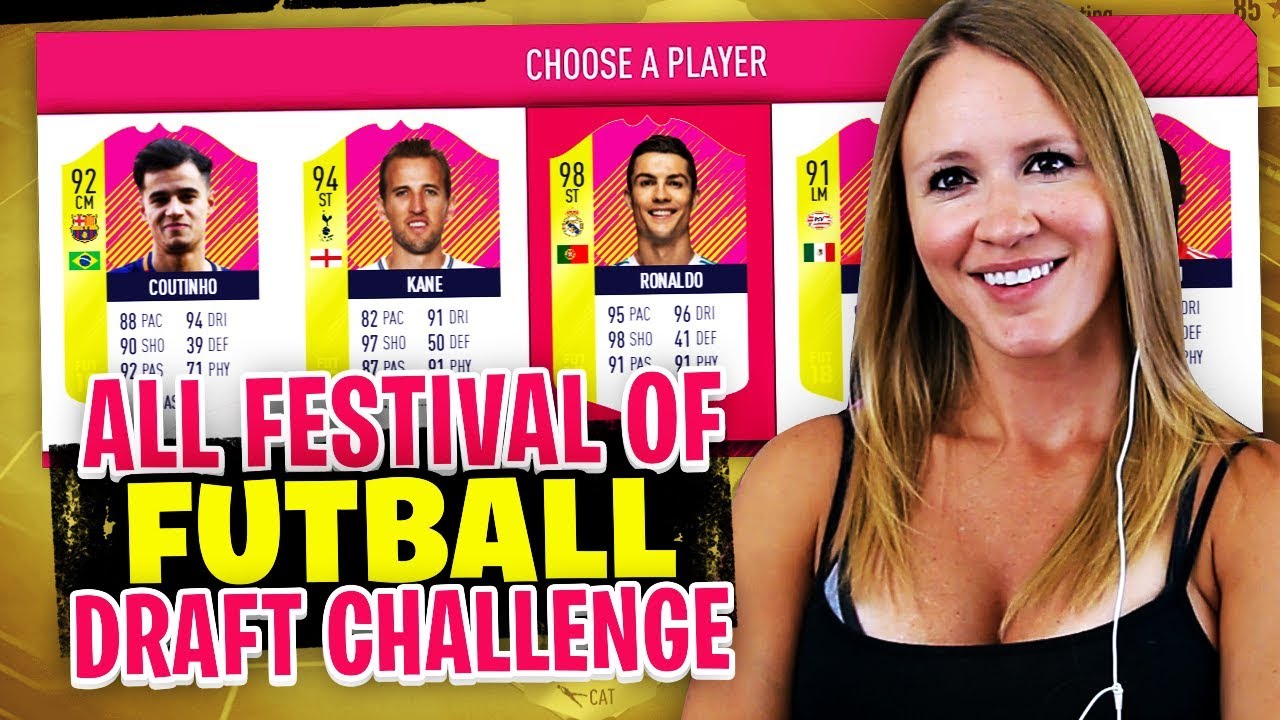 ALL FESTIVAL OF FUTBALL CARDS FUT DRAFT CHALLENGE!! FIFA 18 - YouTube