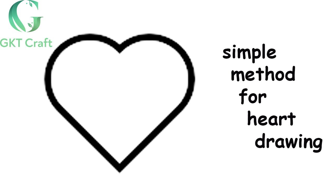 Easy and simple method for lovely heart drawing | Two methods 💓💓 - YouTube