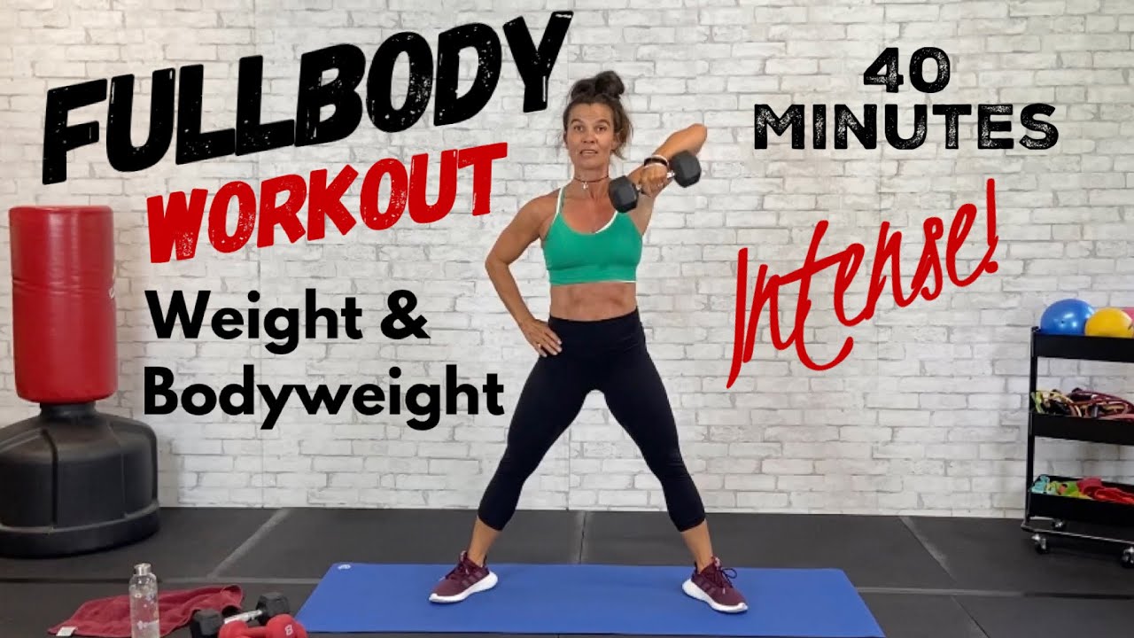 AT HOME HIIT FULLBODY WORKOUT // 40 minute bodyweight & strength - YouTube