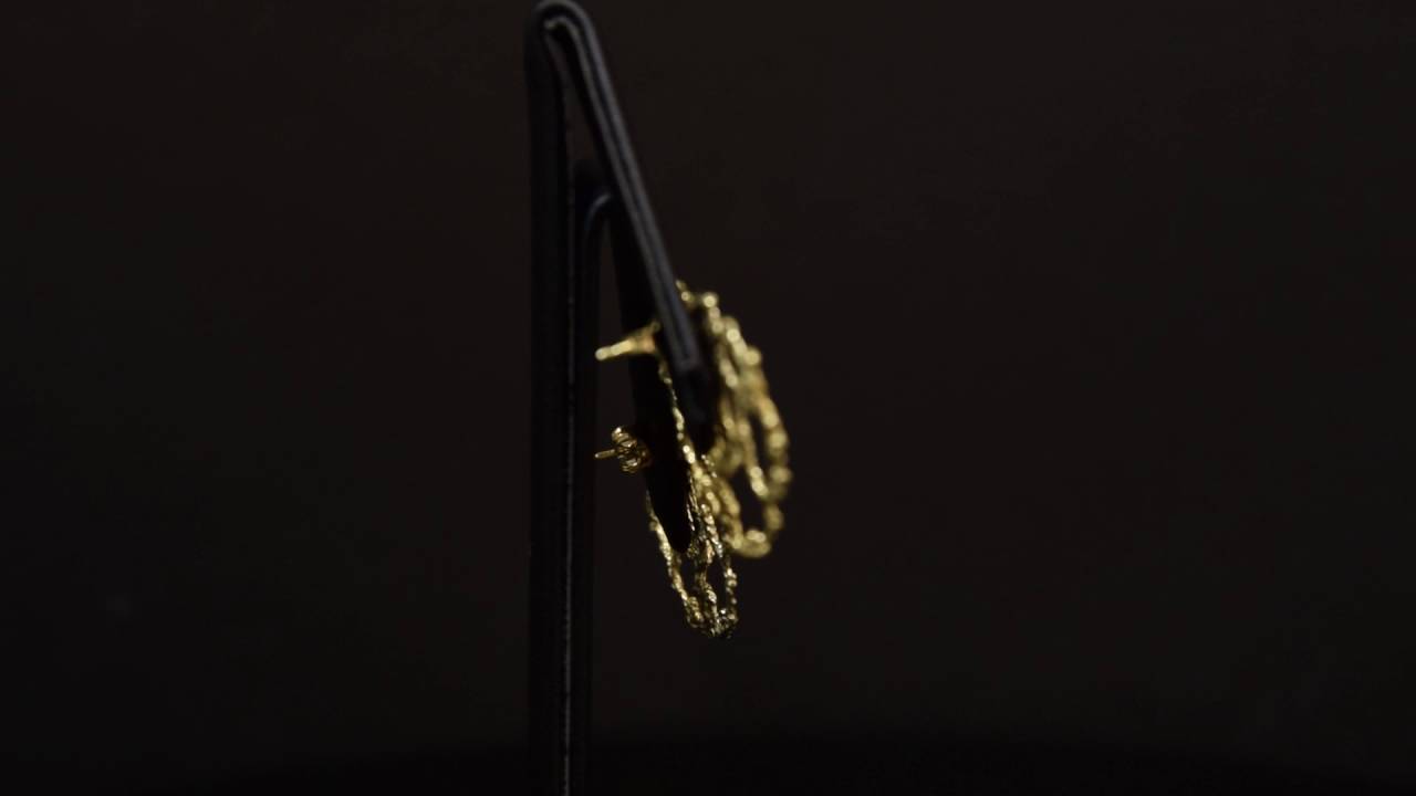 18ct Gold Vermeil Lace Cobweb Stud Earrings - YouTube