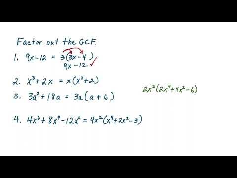 An Introduction to Factoring and Factoring Out the GCF - YouTube