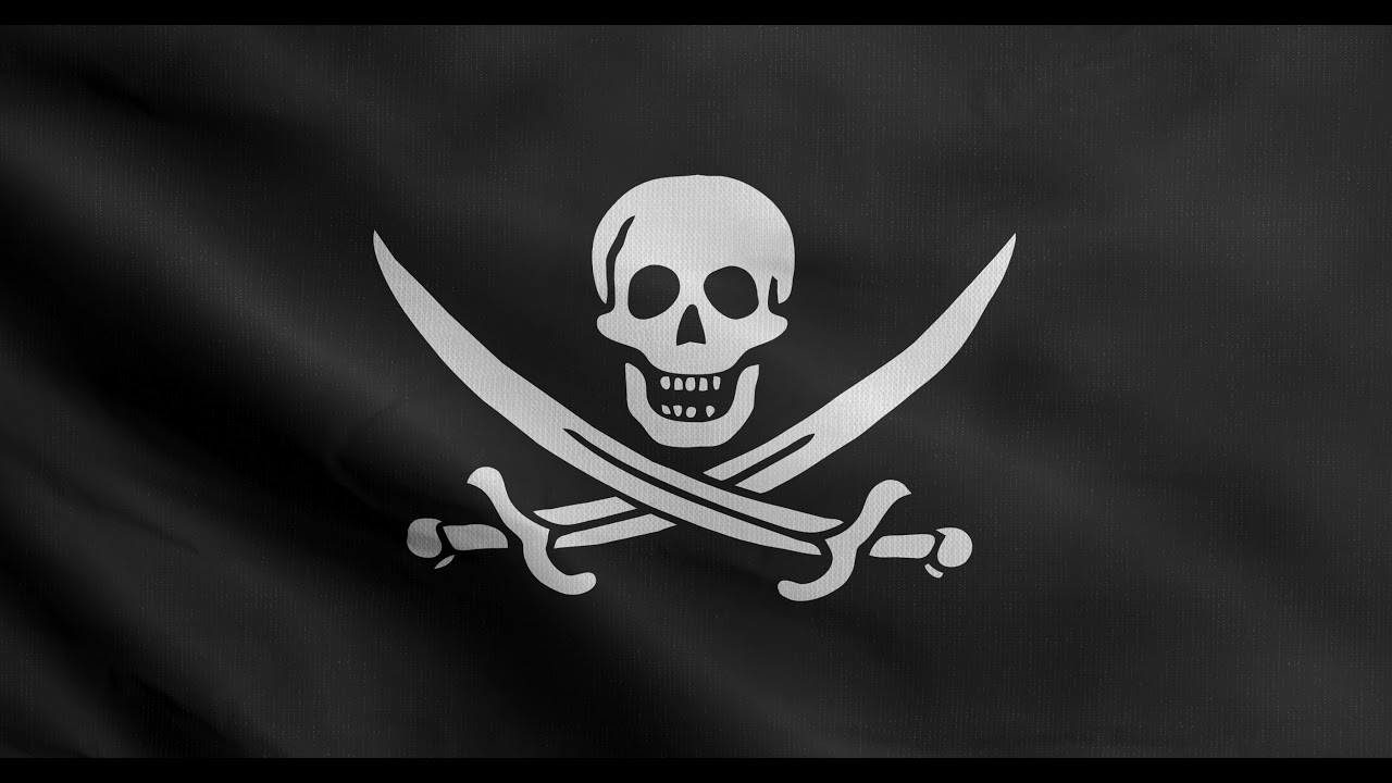 Pirates Waving flag 4k loop free download - YouTube