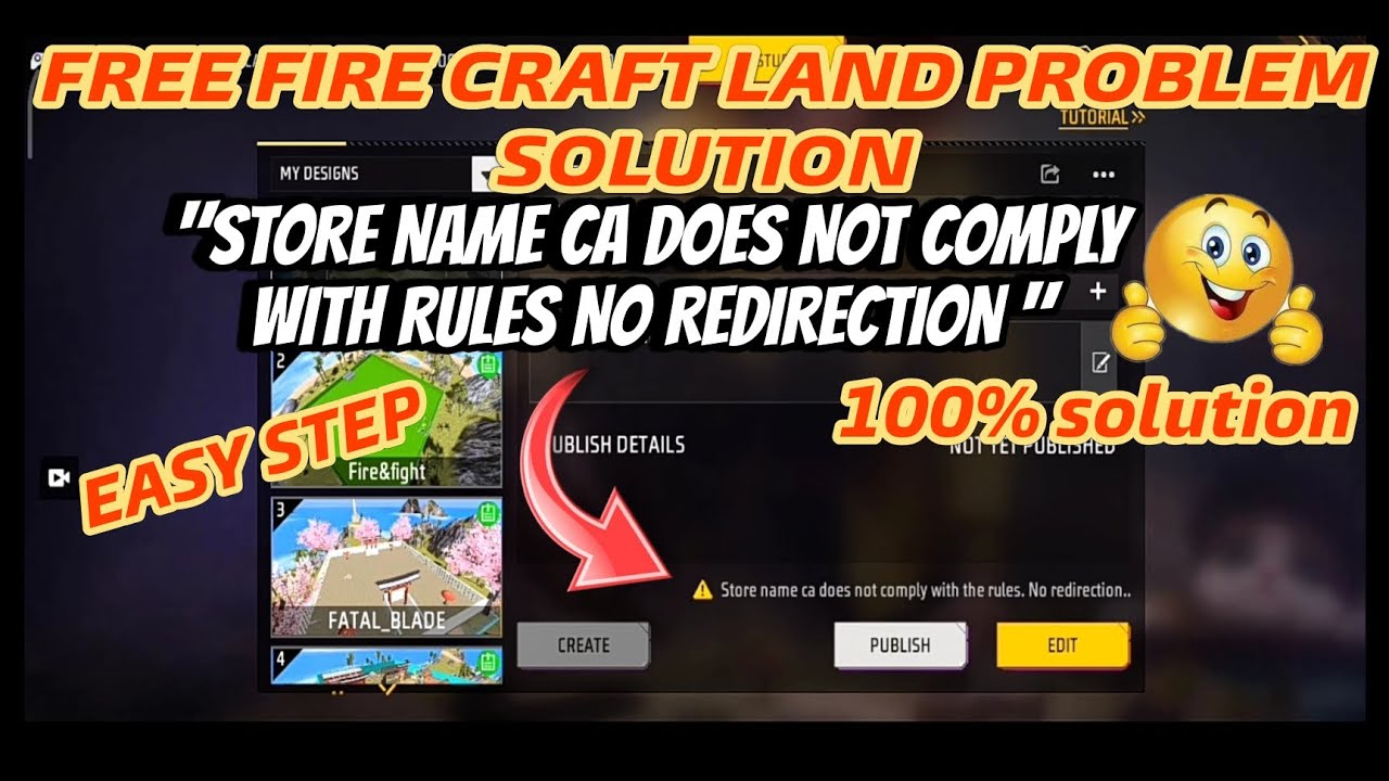 FREE FIRE - STORE NAME CA DOES NOT COMPLY WITH RULES. NO REDIRECTION ...