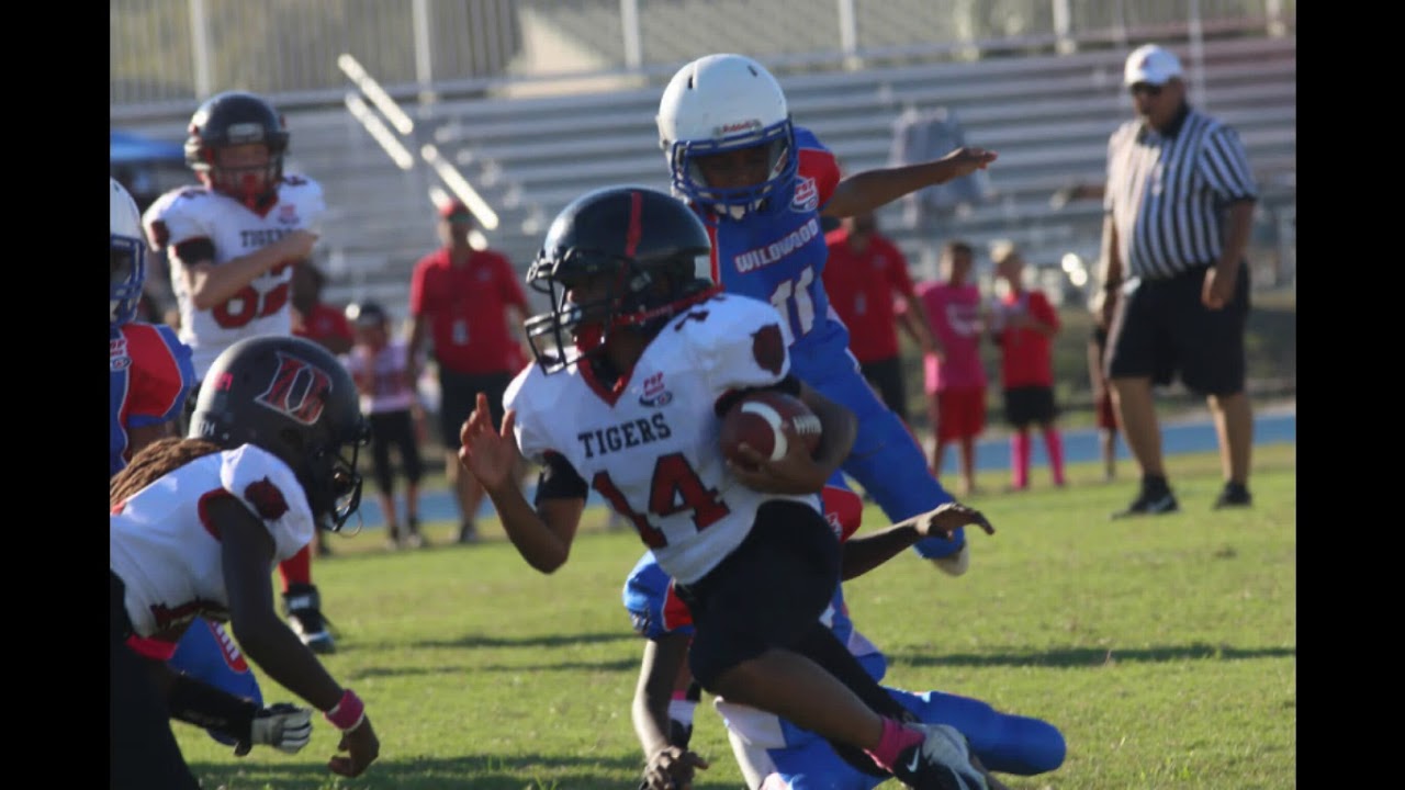 Dunnellon Jr. Pee Wee Tigers 10-20-18 Playoff win - YouTube