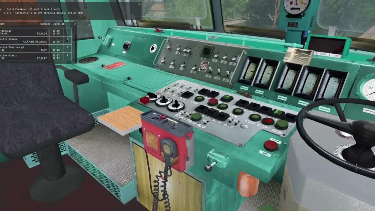 Symulator MaSzyna scenariusz Alakowice - Bałtyk Miasto EU07-144 - YouTube