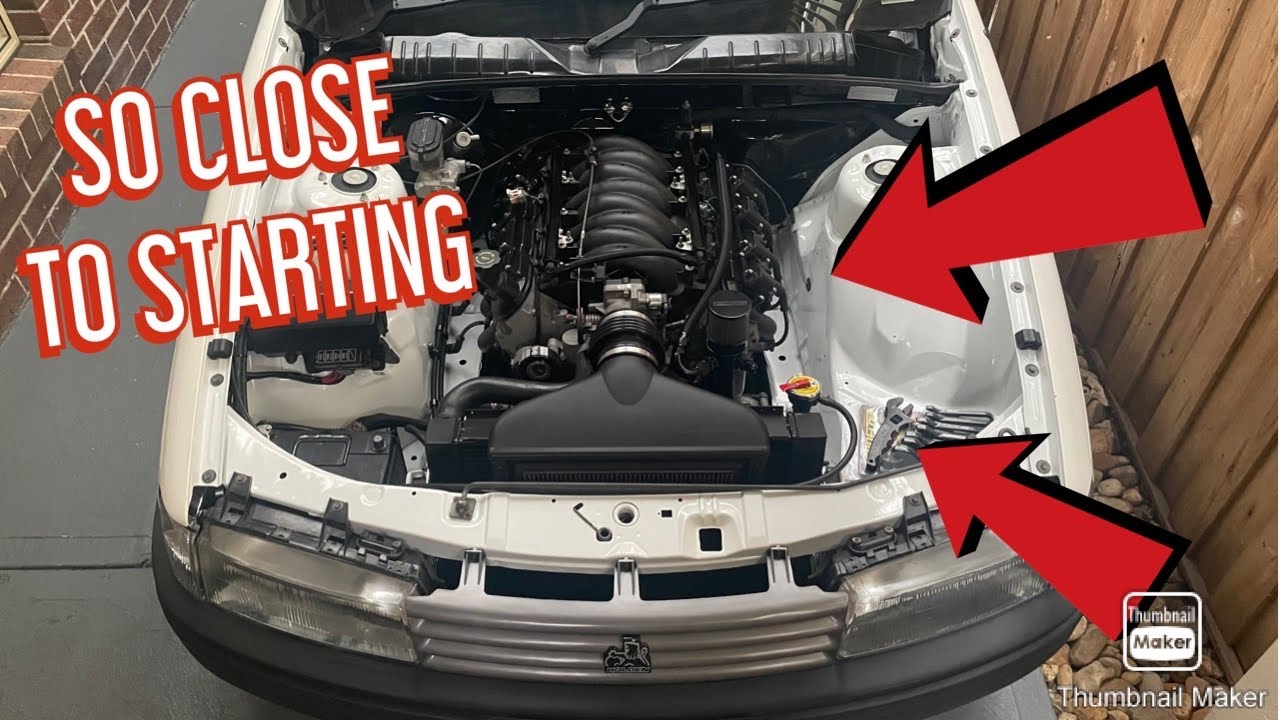 LS1 VN Commodore Engine Bay pretty much done.....sort of - YouTube