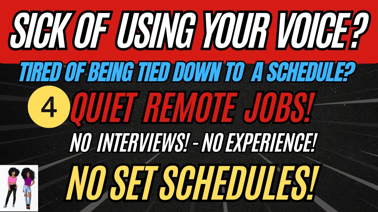 Sick Of Using Your Voice? Tired Of Being Tied Down? 4 Quiet No Set ...