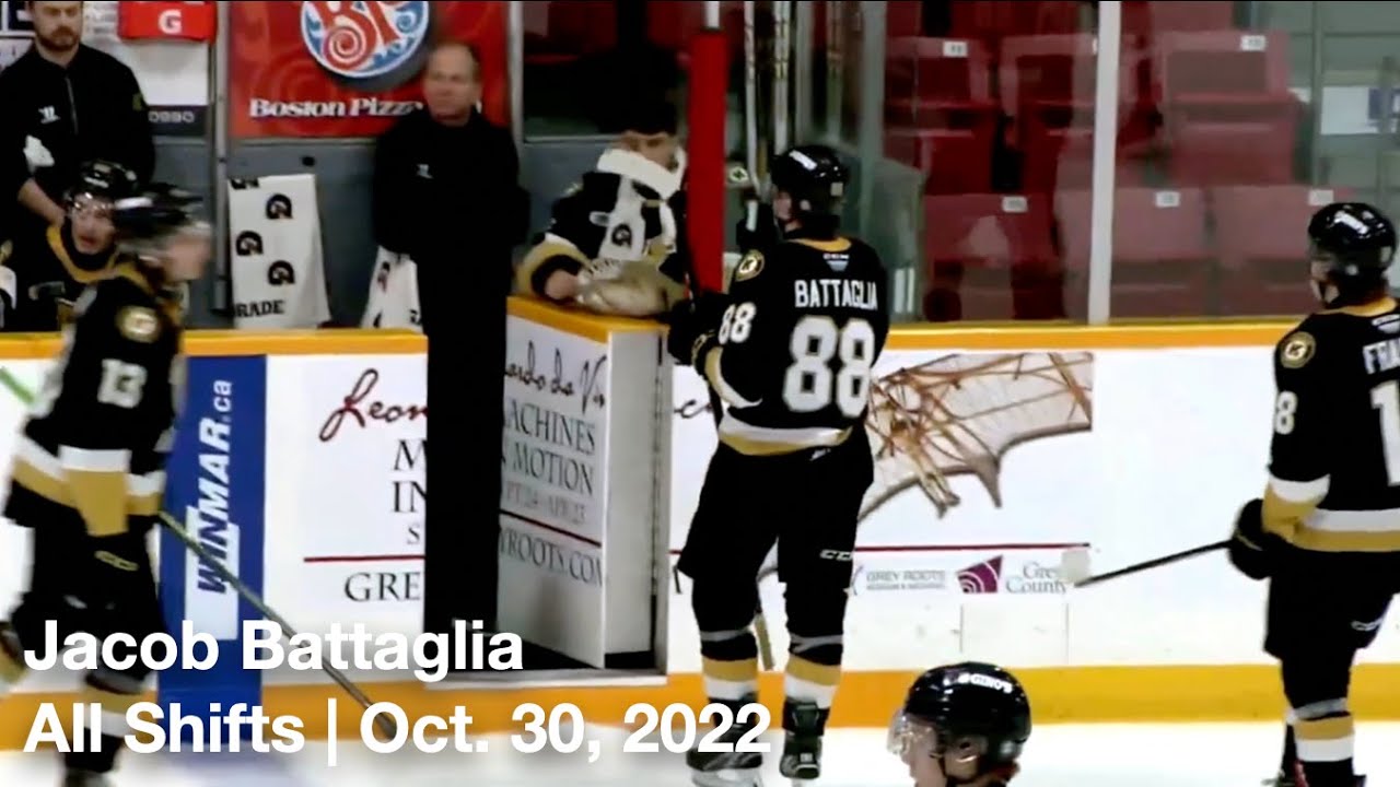 Jacob Battaglia (KING88) | All Shifts | Kingston Frontenacs vs. Owen ...