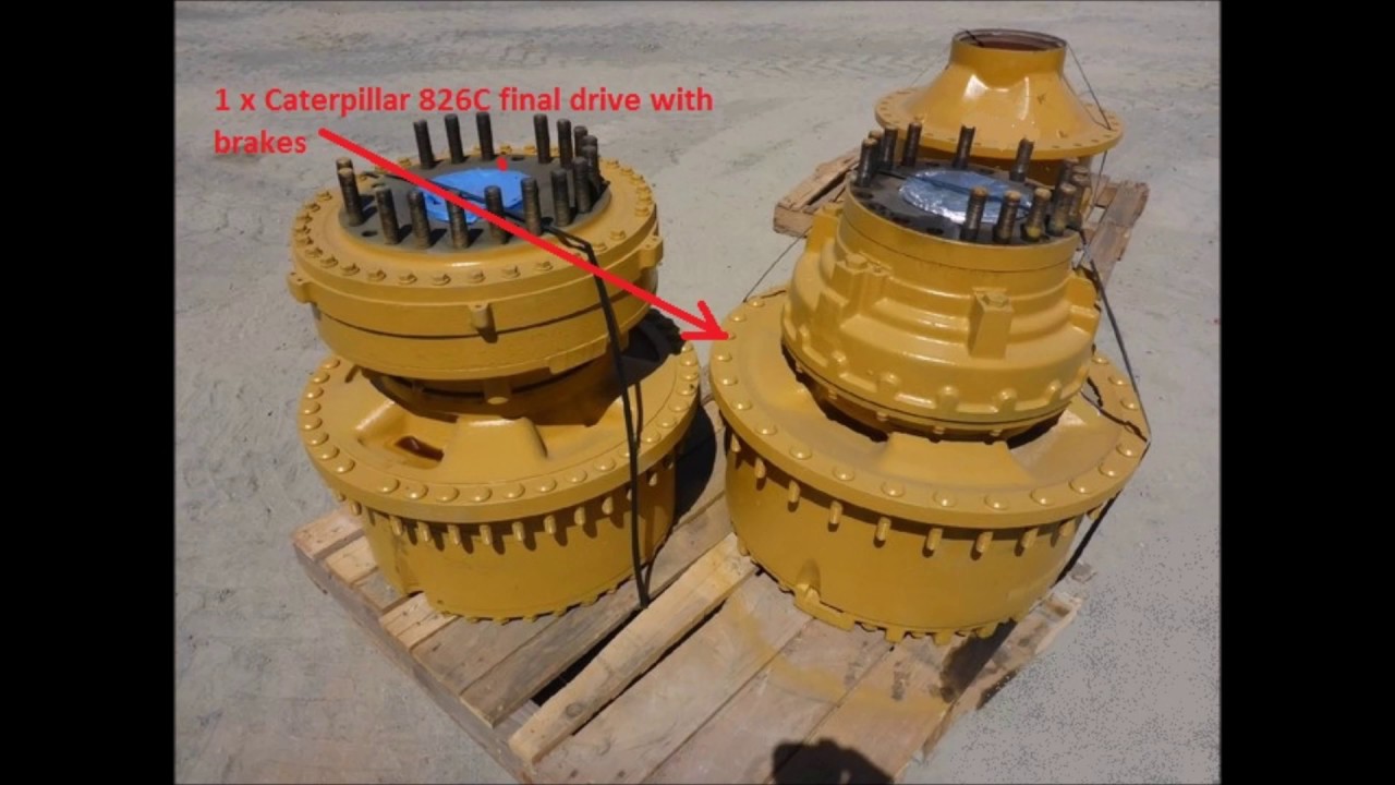 Caterpillar 826C final drive with brakes for sale - YouTube
