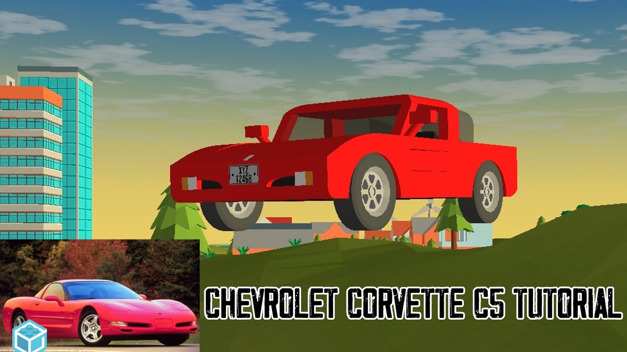 Chevrolet Corvette C5 Tutorial | Draw Bricks - YouTube