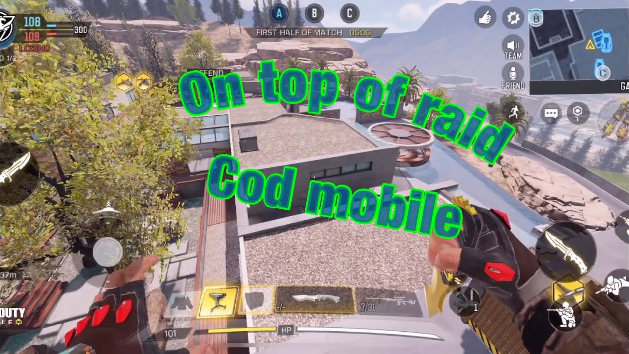 On top of raid cod mobile +under map - YouTube