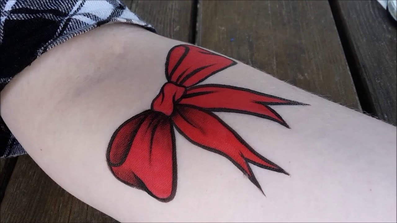 Speed paint - Body Paint - Red Bow - YouTube
