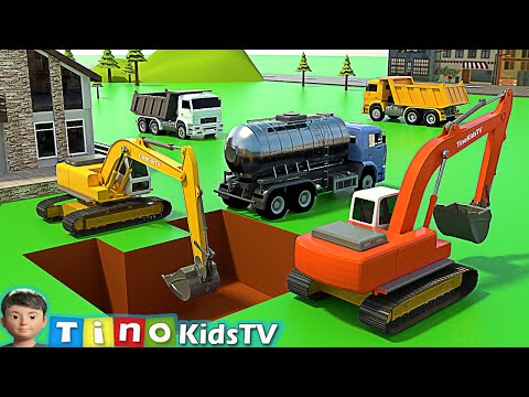 Excavator & Water Tank Trucks in Action! | Swimming Pool Construction