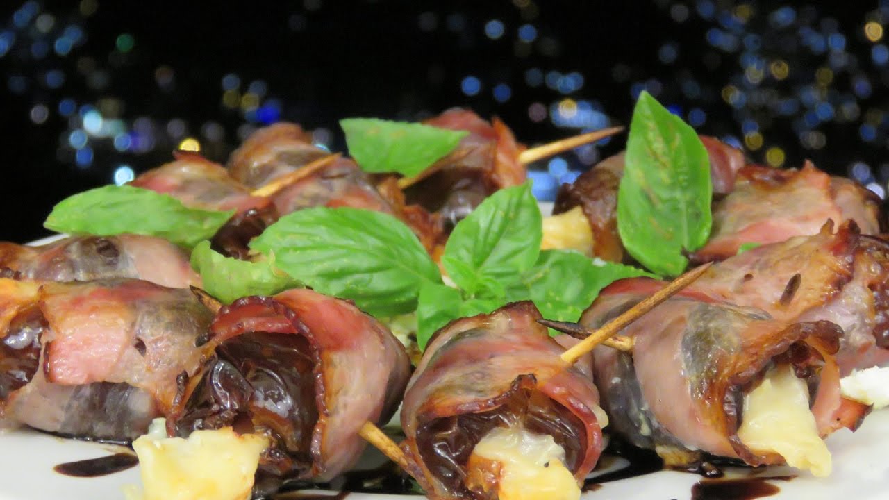 DÁTILES RELLENOS ENVUELTOS EN TOCINO. Botana navideña. - YouTube