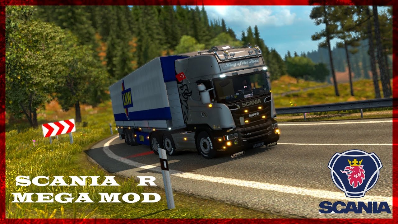 SCANIA R MEGA TUNING MOD ETS 2'DE... - YouTube