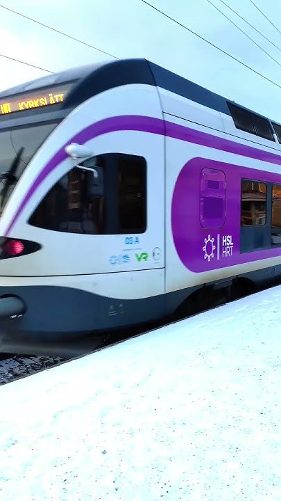HL8453 Helsinki-Kirkkonummi Sm5 Stadler FLIRT train arrives Espoo. #trains #trainspotting #train ...