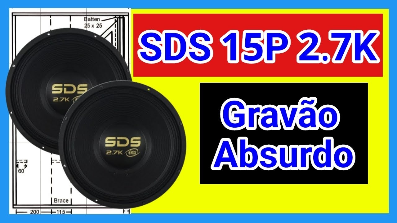 Projeto de caixa para E15-SDS 2.7K Projeto Grátis som Automotivo Subwoofer SDS 15 Polegadas ...