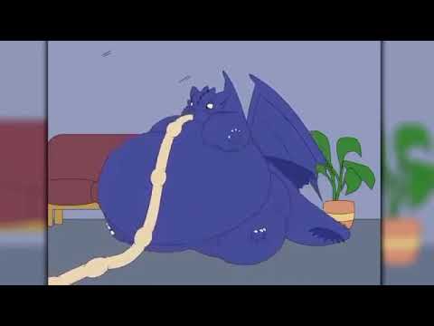 Fat blue dragon furry weight gain