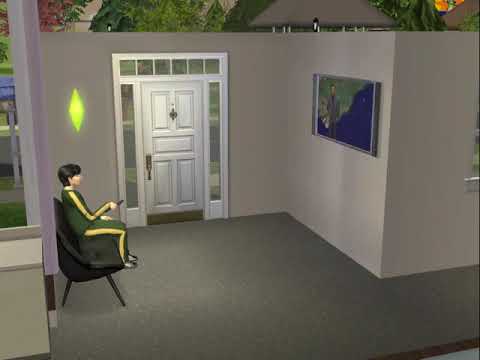 Sims 2 - TV Falls Off The Wall - YouTube