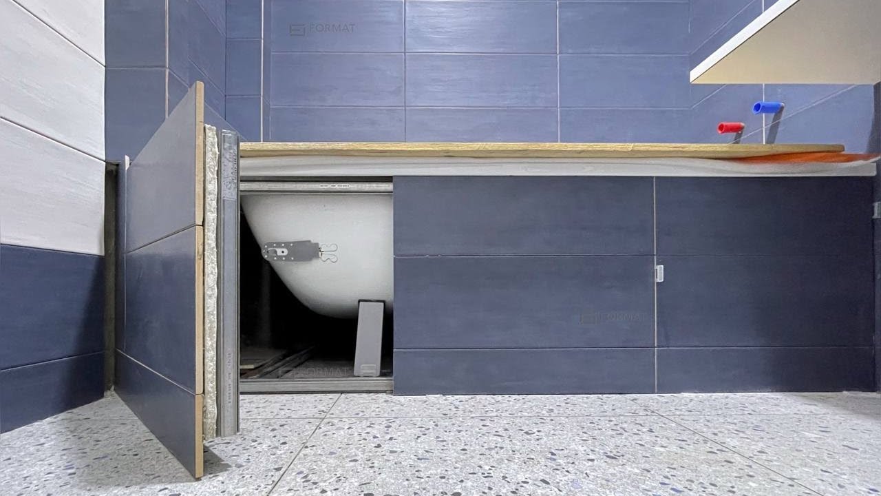 Relief tiles /tile installation _ hidden ceramic hatch - YouTube