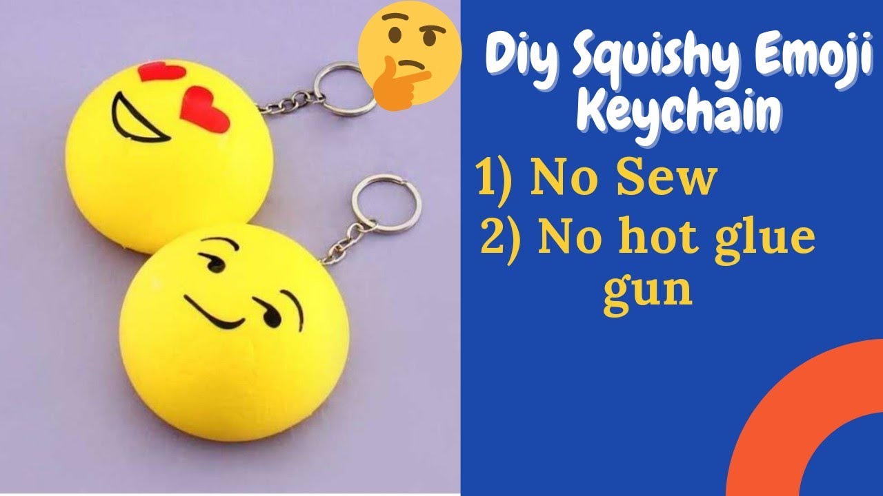 DIY homemade squishy Keychain|| No Sew, No hot glue gun|| d i y with ...