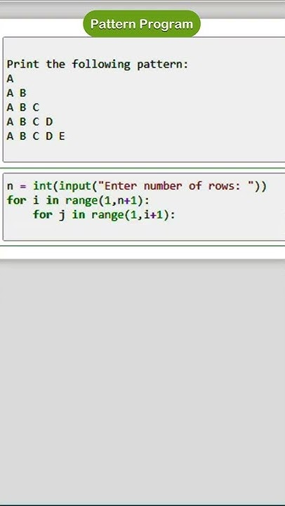 Pattern Program in Python | for loop in python | #shorts #python #ytshorts #education #4k - YouTube