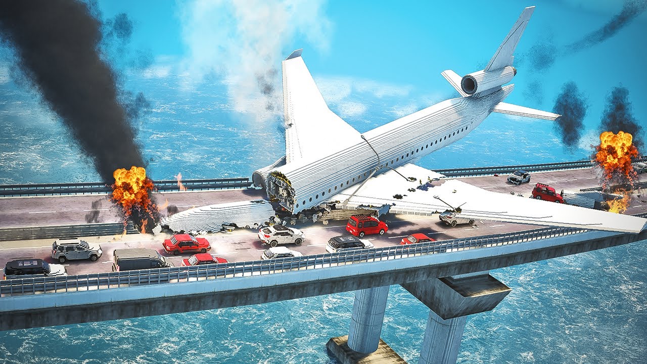 Planes Landing and Crashing in Bridge Traffic | Teardown - YouTube