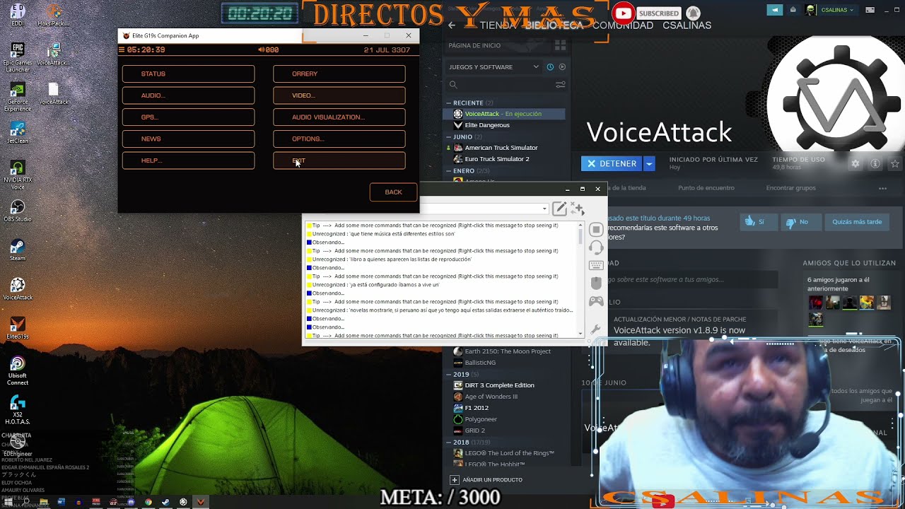 Intalar VoiceAttack Version Steam Comandos De Voz Elite Dangerous - YouTube
