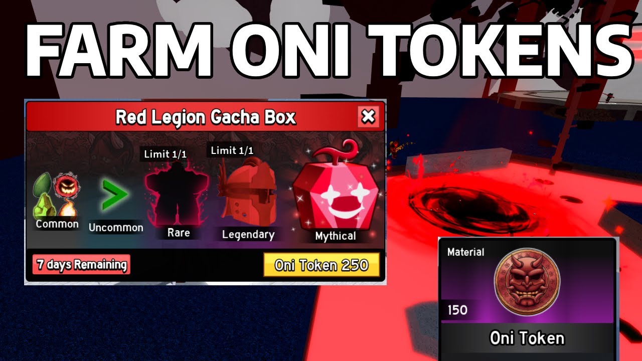 THE BEST WAY TO FARM ONI TOKENS IN THE NEW BLOX FRUITS RED HEAD EVENT ...