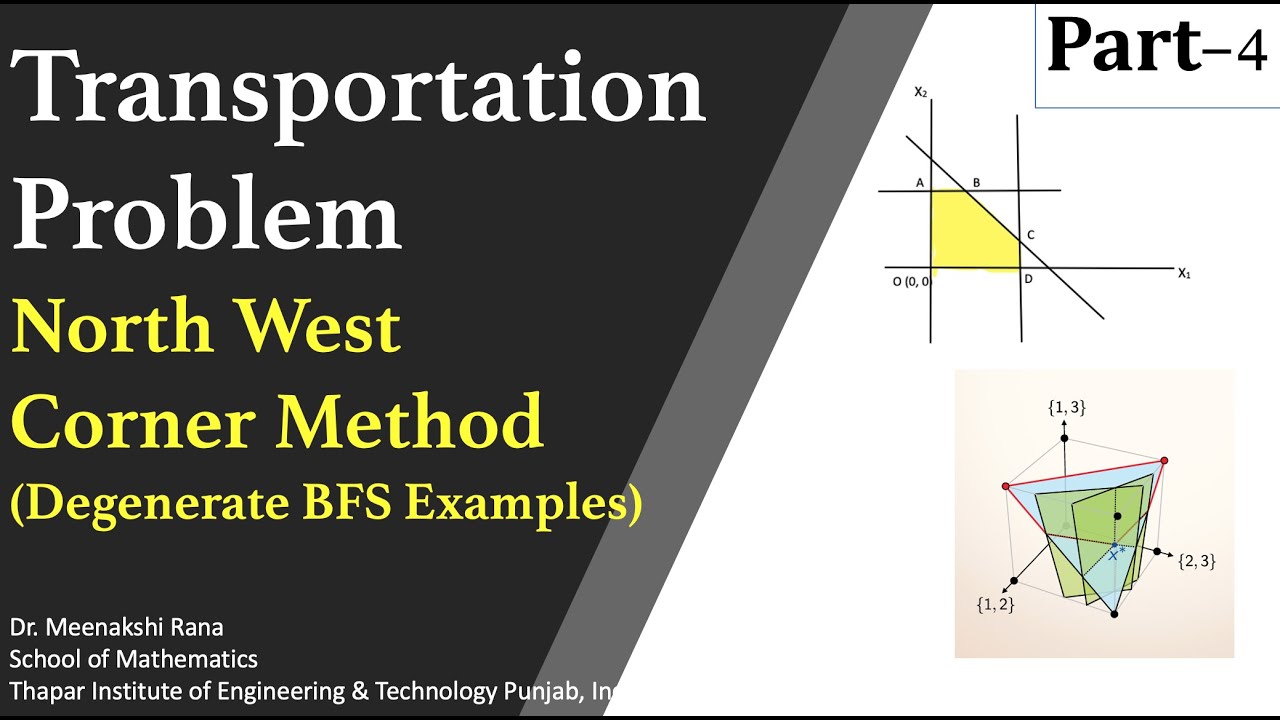 Transportation Problem (Part-4): Examples of North west Corner Method ...